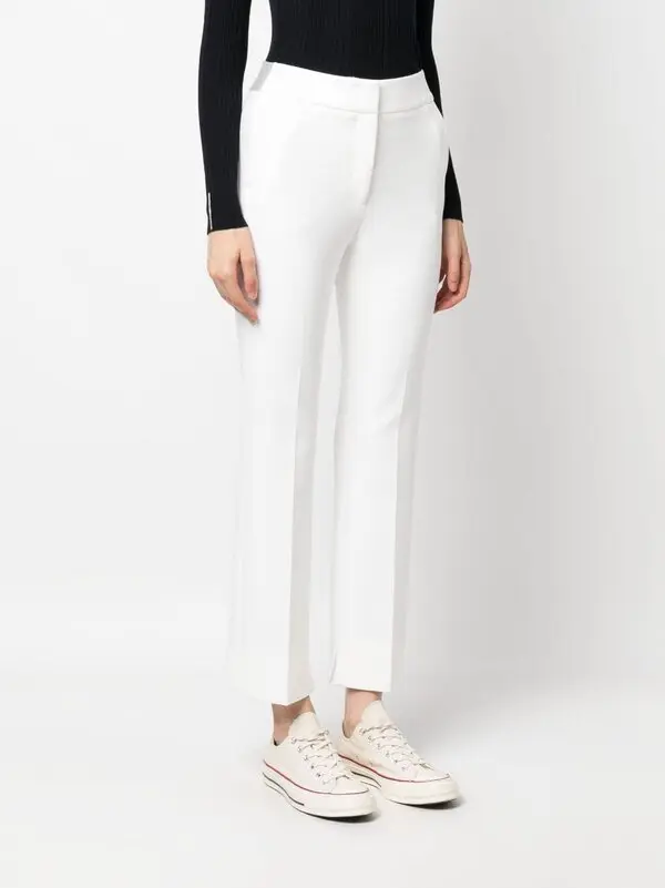 Peserico High-waist Straight-leg Trousers - White