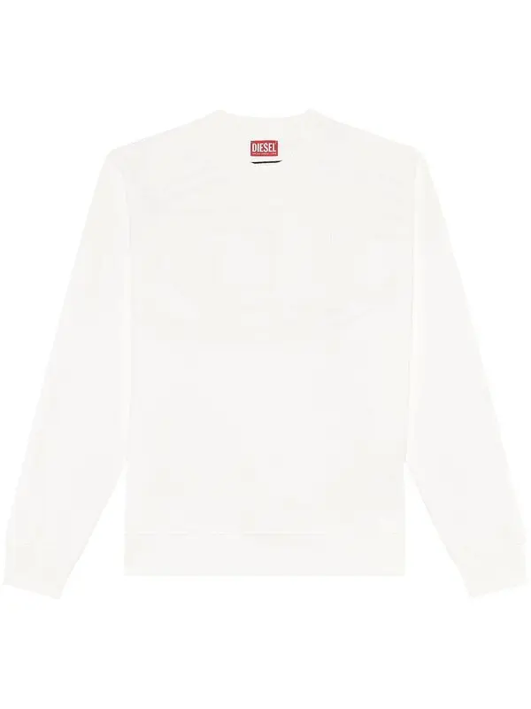 DIESEL® S-rob-megoval-d Cotton Sweatshirt - White