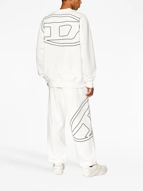 DIESEL® S-rob-megoval-d Cotton Sweatshirt - White