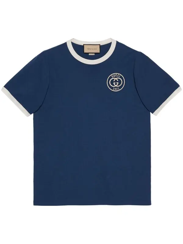 Gucci Interlocking G Logo-embroidered Cotton T-shirt