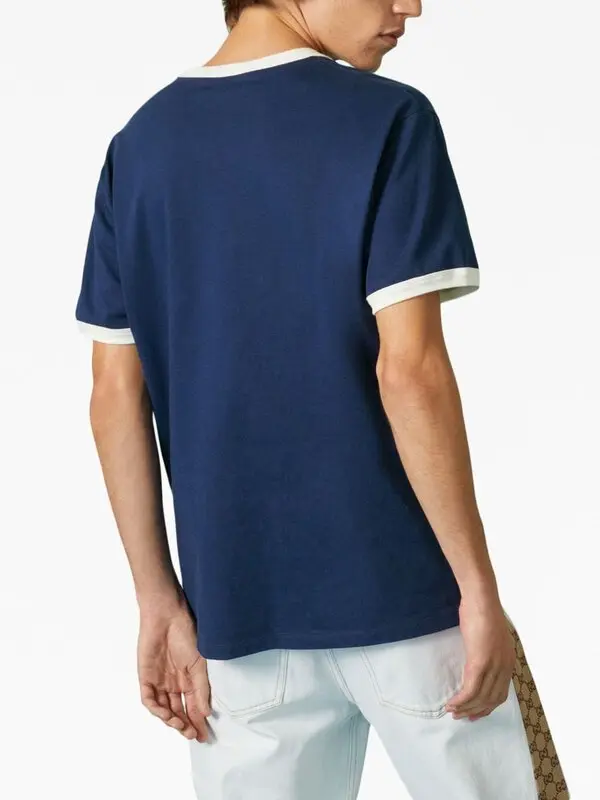 Gucci Interlocking G Logo-embroidered Cotton T-shirt