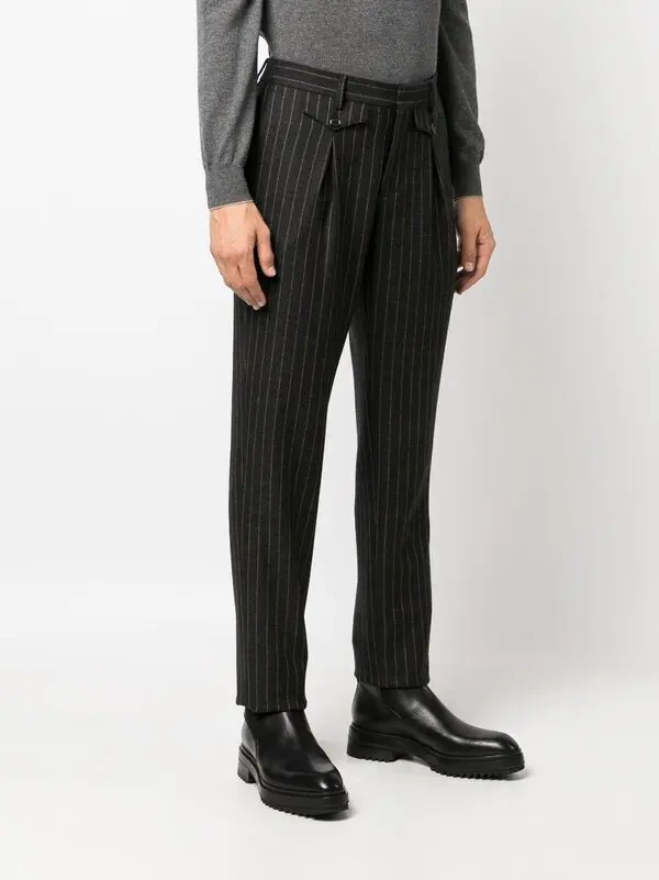 Moschino Striped Pleat-detail Tailored Trousers