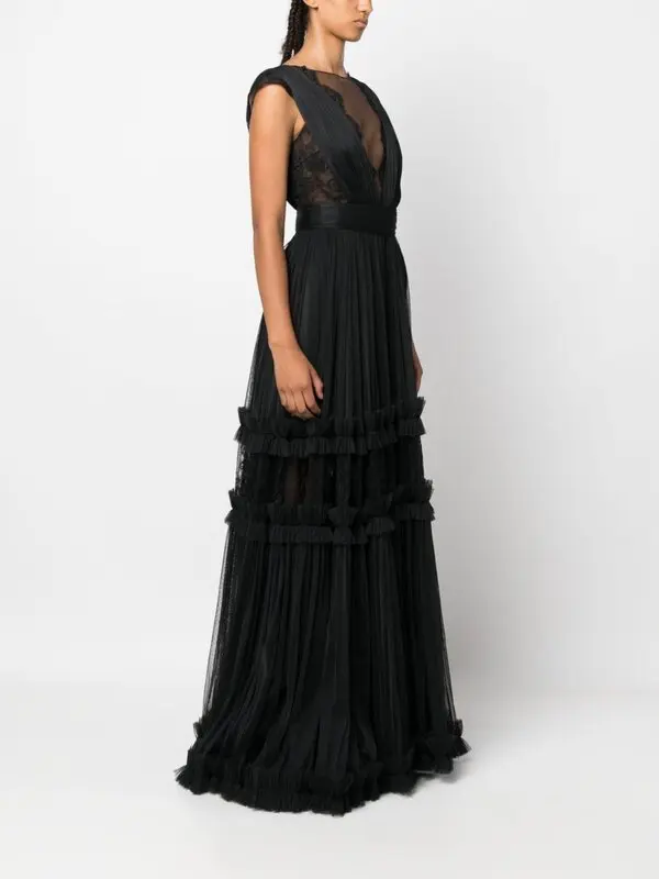 ANA RADU Sleeveless Ruched Maxi Dress