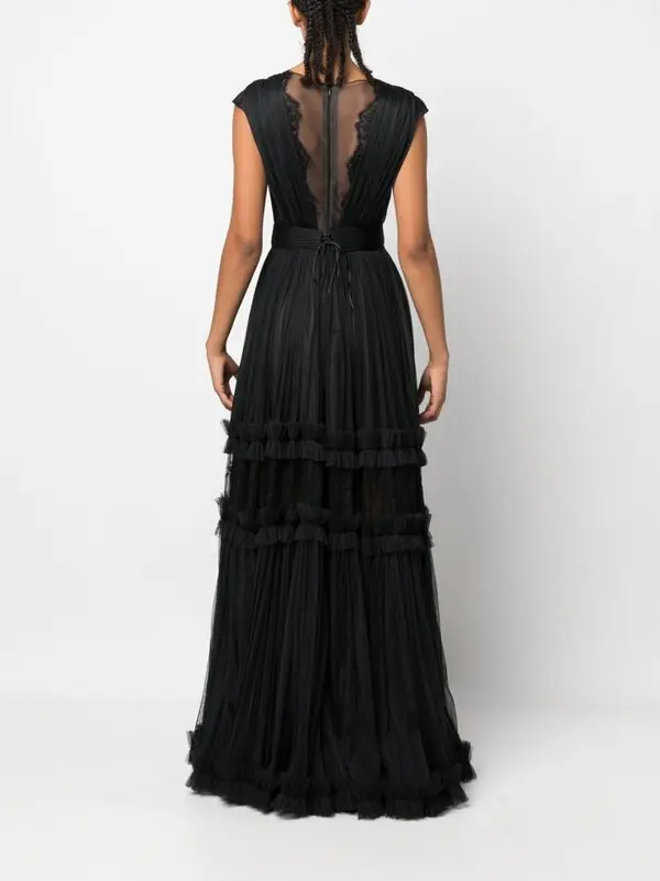 ANA RADU Sleeveless Ruched Maxi Dress