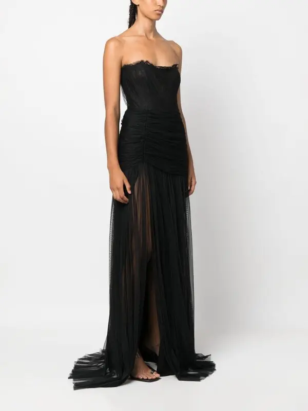 ANA RADU Corset-style Maxi Dress - Black