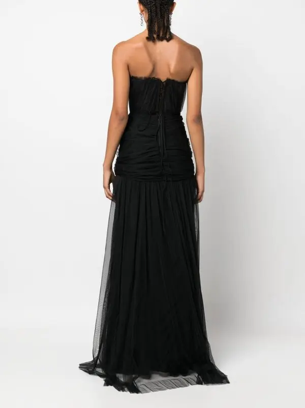 ANA RADU Corset-style Maxi Dress - Black