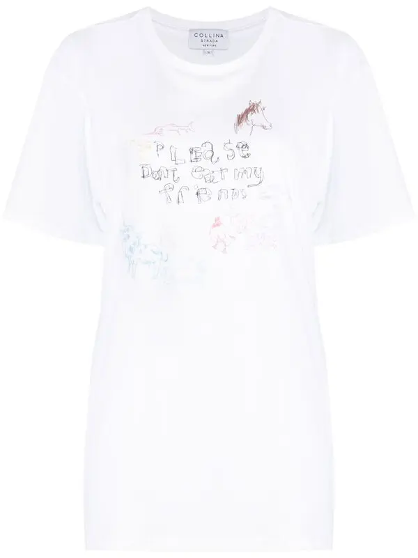 Collina Strada Graphic-print T-shirt - White