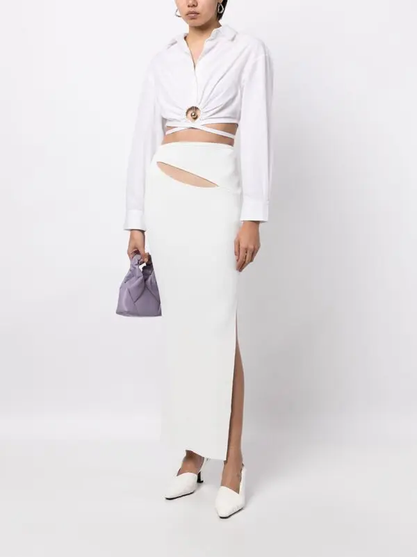 Christopher Esber Cut-out Maxi Skirt - White