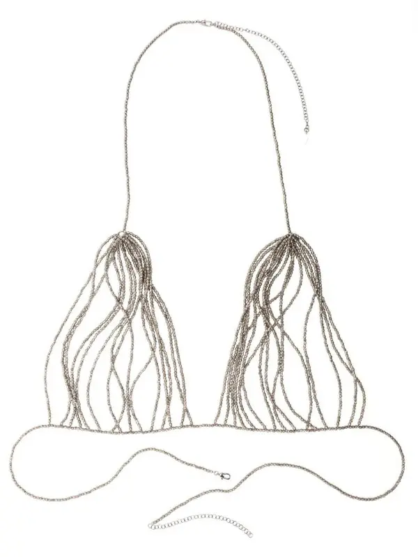 Brunello Cucinelli Bead-embellished Chain Bralette