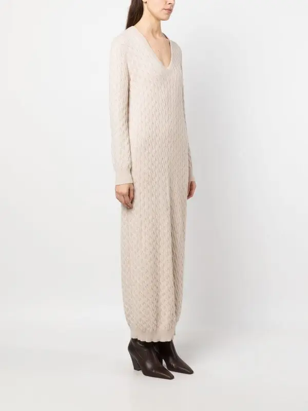 Brunello Cucinelli V-neck Knitted Dress