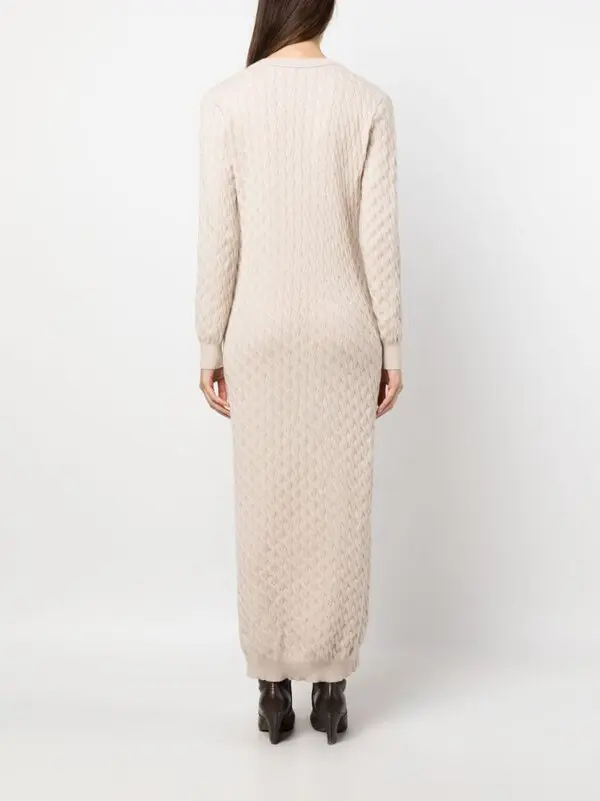 Brunello Cucinelli V-neck Knitted Dress