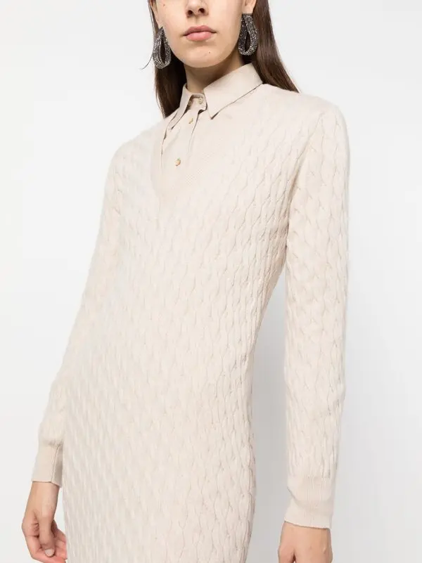 Brunello Cucinelli V-neck Knitted Dress