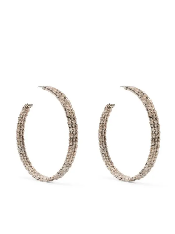 Brunello Cucinelli Chunky Hoop Earrings - Silver