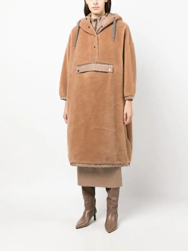 Brunello Cucinelli Faux-fur Midi Cape