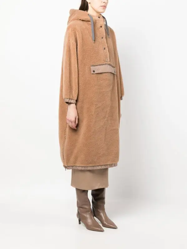 Brunello Cucinelli Faux-fur Midi Cape