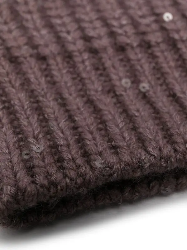 Brunello Cucinelli Sequin-embellished Knit Beanie