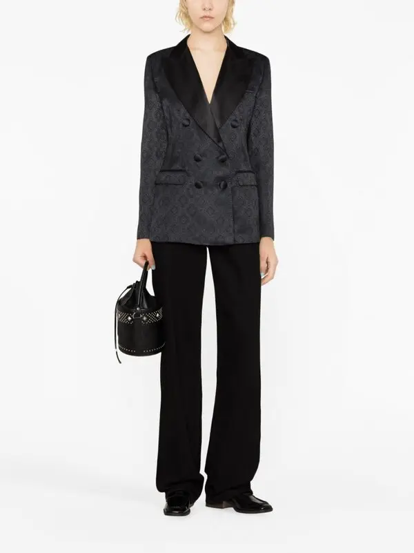 Etro Patterned Jacquard Satin Blazer