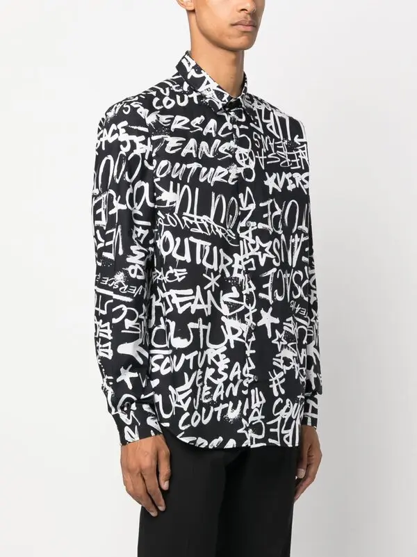 Versace Logo-print Cotton Shirt