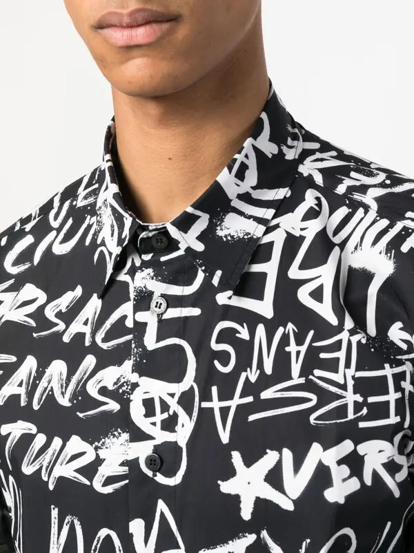 Versace Logo-print Cotton Shirt