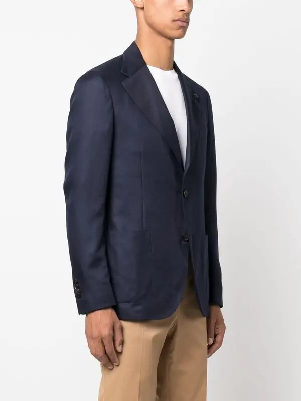 LARDINI Brooch-detail Single-breasted Blazer