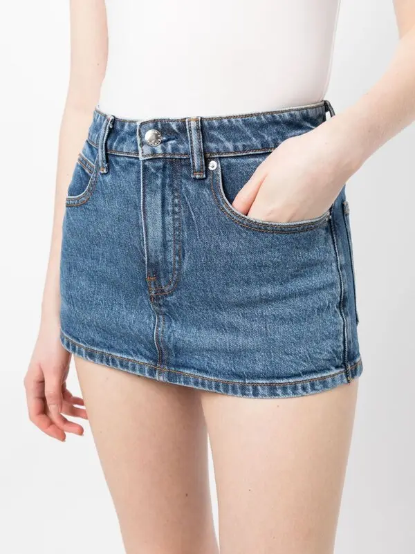 Alexander Wang Mid-rise Denim Skort - Blue