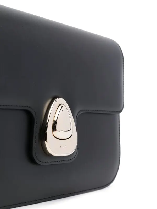 A.p.c. Astra Leather Shoulder Bag - Black
