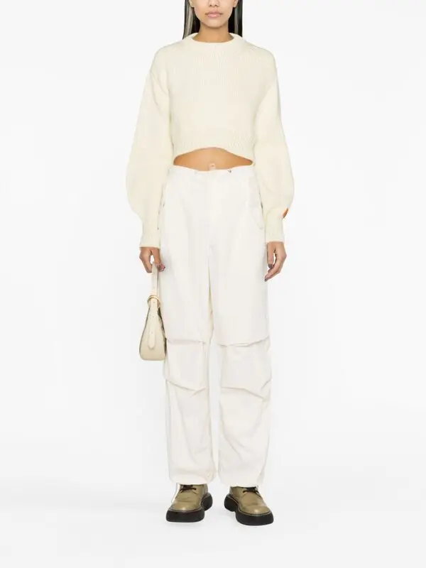 Heron Preston Open-back Cropped Wool Jumper
