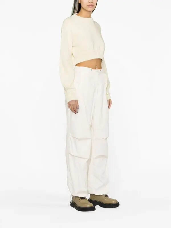Heron Preston Open-back Cropped Wool Jumper