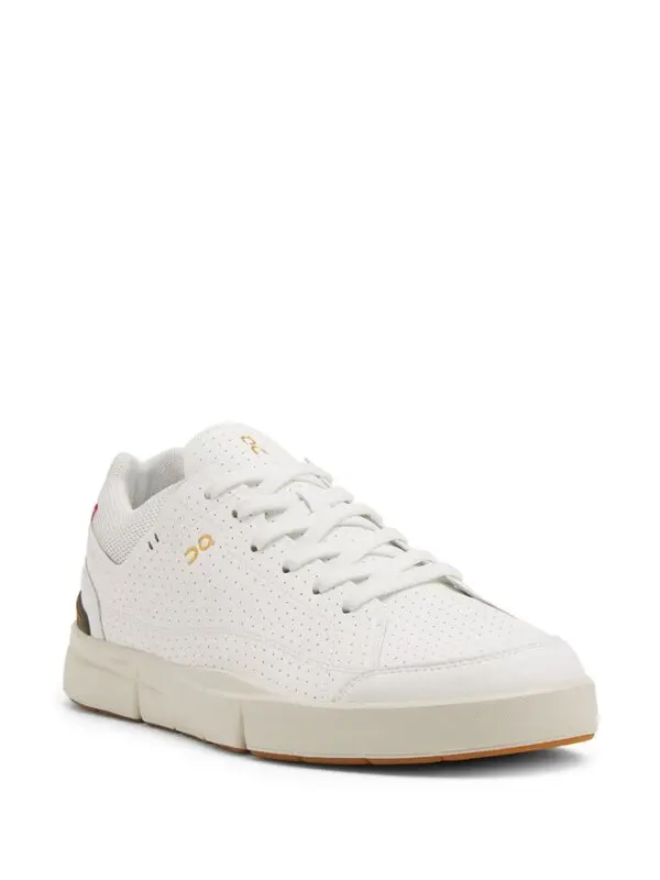 On Logo-print Perforated Low-top Sneakers