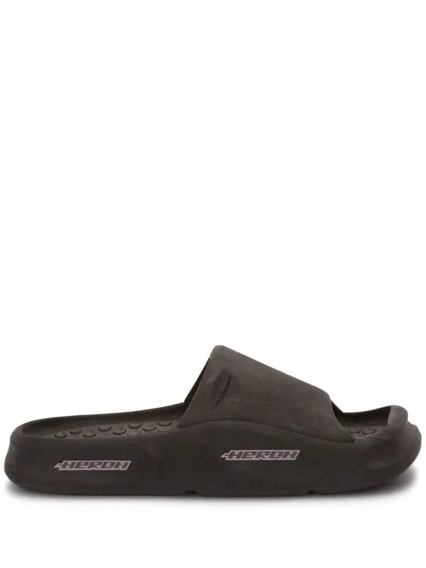Heron Preston Moulded Flat Slides - Black