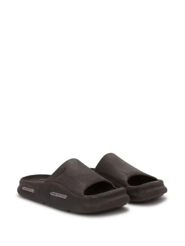 Heron Preston Moulded Flat Slides - Black
