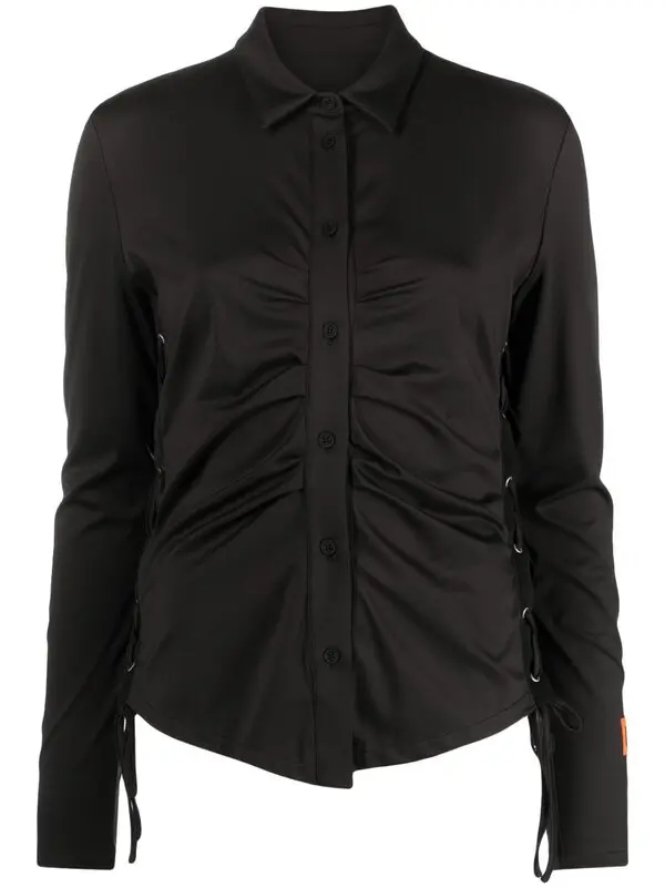 Heron Preston Lace-up Ruched Shirt