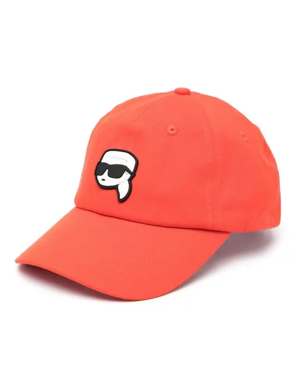 Karl Lagerfeld Ikonik Karl Cotton Baseball Cap - Red