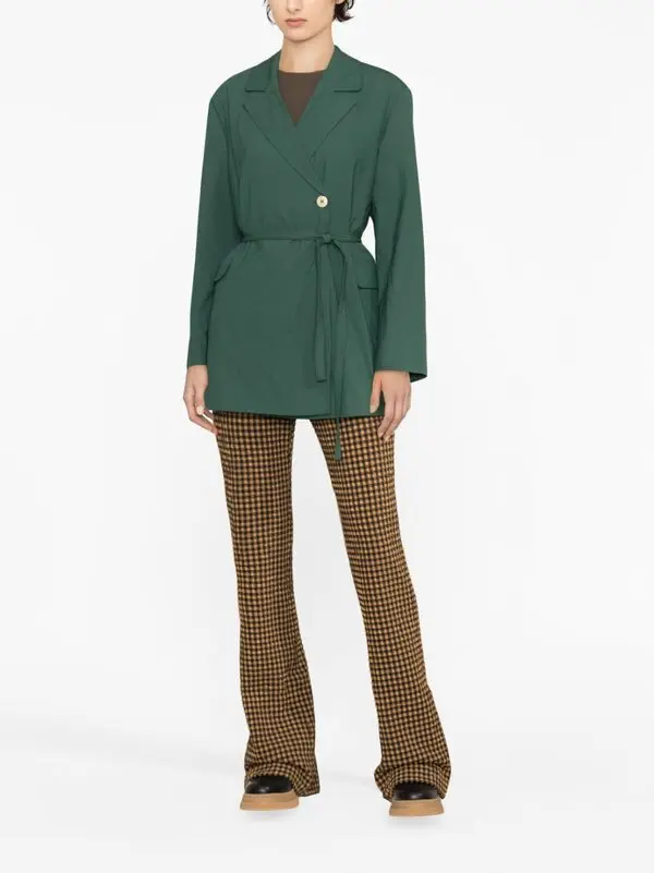 GANNI Off-centre Belted Blazer