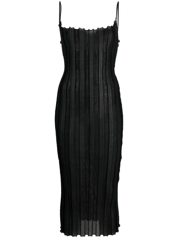 A. ROEGE HOVE Katrine Ribbed Midi Dress