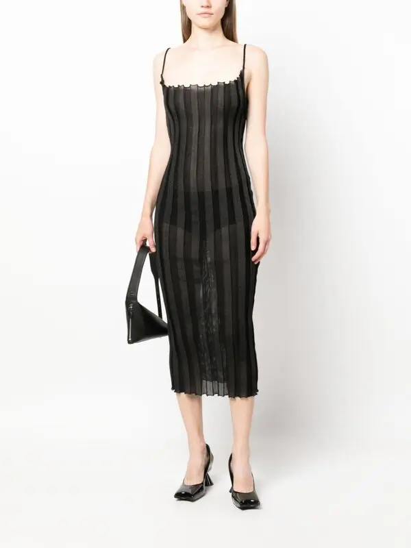 A. ROEGE HOVE Katrine Ribbed Midi Dress