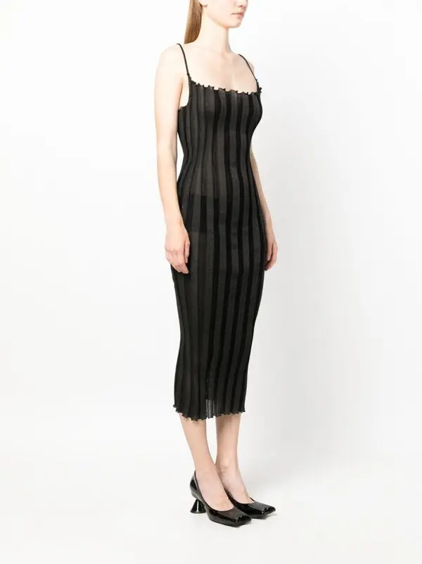 A. ROEGE HOVE Katrine Ribbed Midi Dress