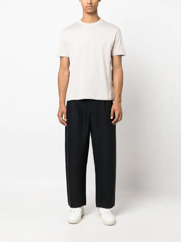 Eleventy Crew-neck Cotton T-shirt - Neutrals
