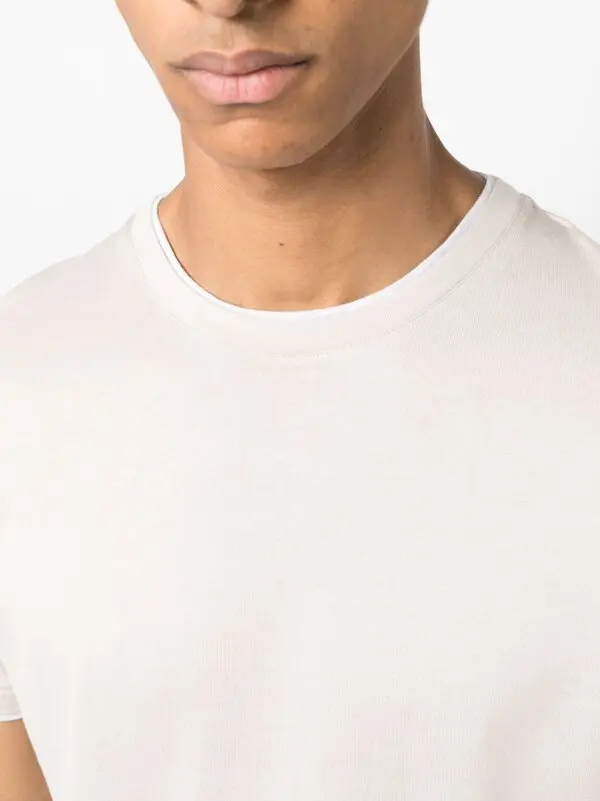 Eleventy Crew-neck Cotton T-shirt - Neutrals
