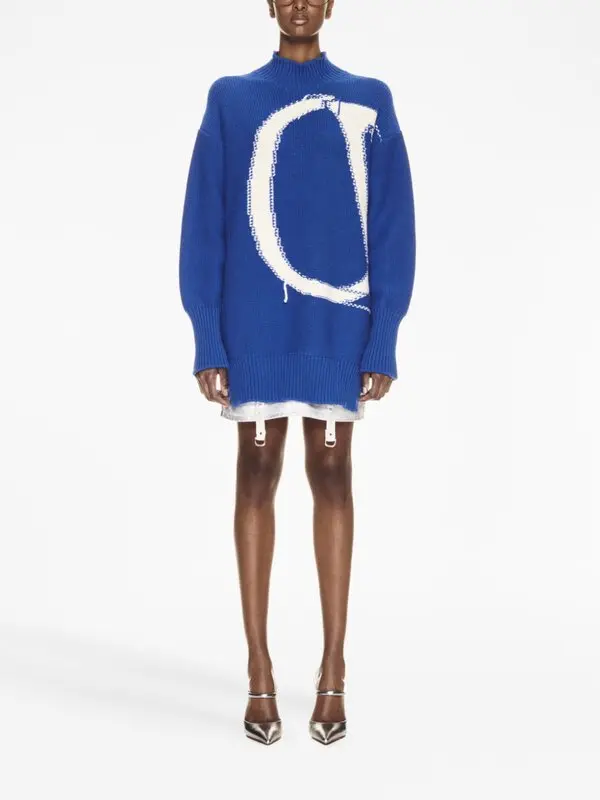Off-White Logo-intarsia Wool Jumper