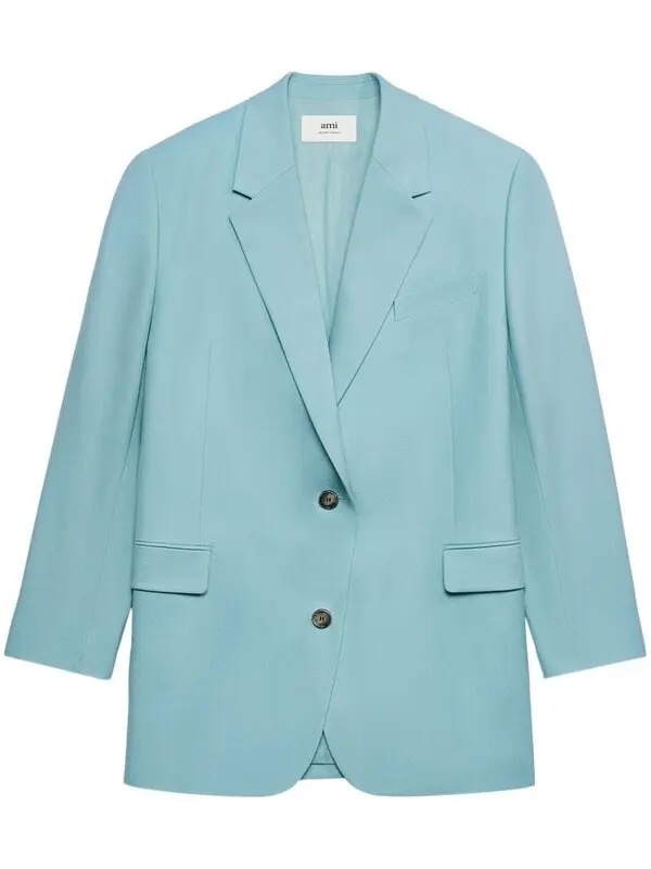 AMI Paris Oversize Single-breasted Blazer - Blue
