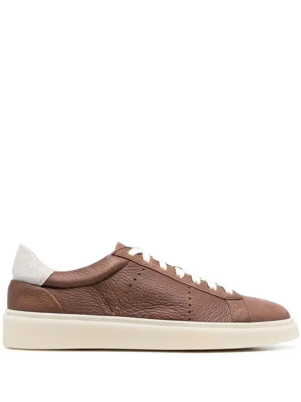 Eleventy Low-top Leather Sneakers