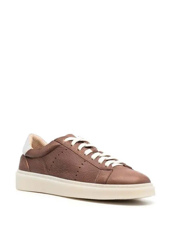 Eleventy Low-top Leather Sneakers