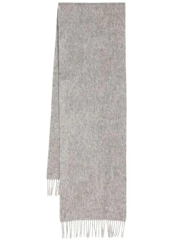 Mulberry Logo-embroidered Fringed Scarf