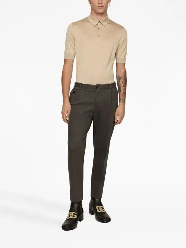 Dolce & Gabbana Pressed-crease Tailored Trousers - Grey