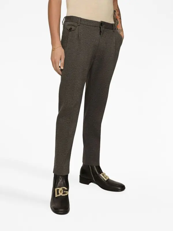 Dolce & Gabbana Pressed-crease Tailored Trousers - Grey