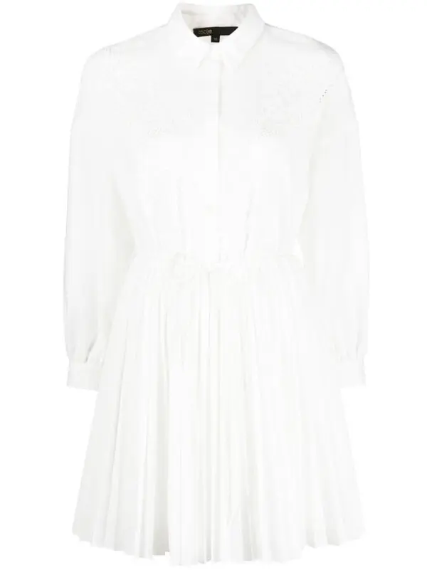 Maje Bead-embellished Shirtdress - White