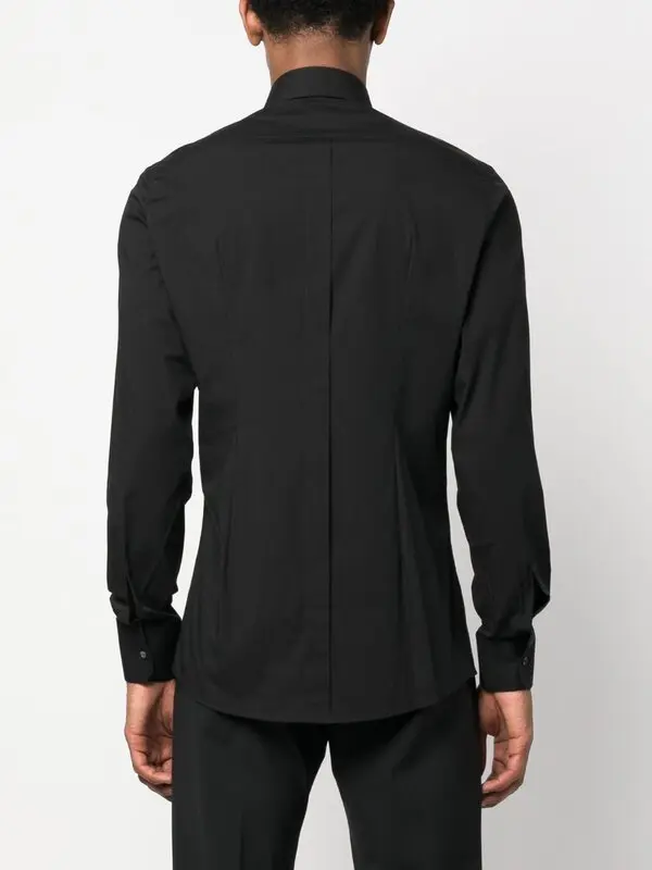 Dolce & Gabbana Long-sleeve Cotton-blend Shirt - Black