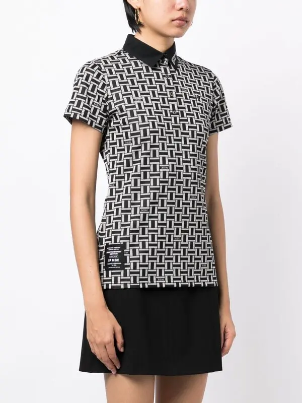 MASTER BUNNY EDITION Graphic-print Polo Top - Black