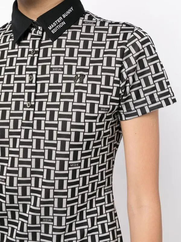 MASTER BUNNY EDITION Graphic-print Polo Top - Black